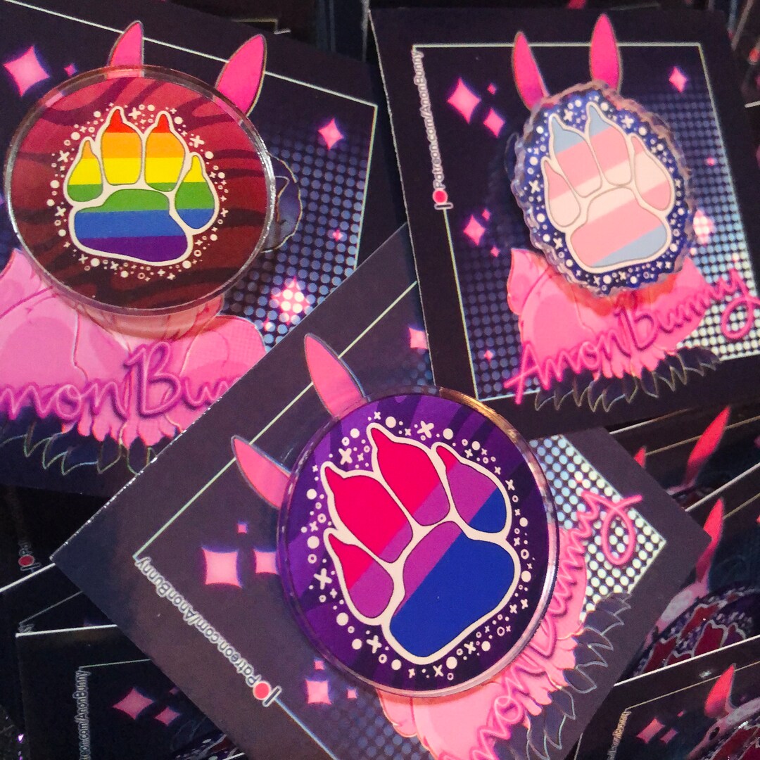 Furry: Pride Paw Pins - Etsy