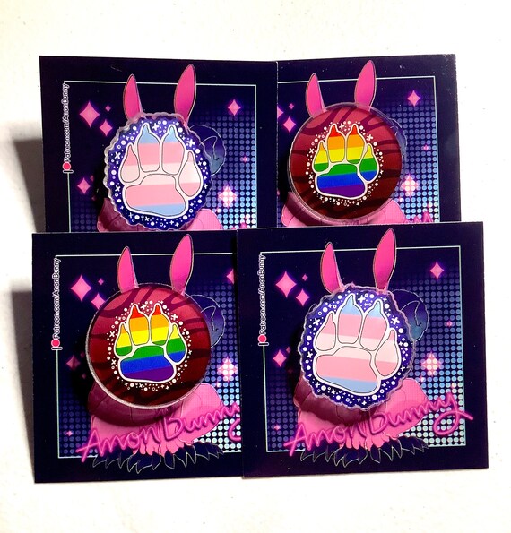 Furry: Pride Paw Pins - Etsy