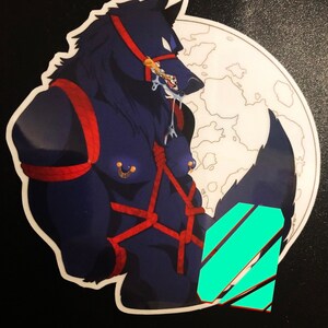 NSFW: Werewolf Bondage Glow-in-the-dark Sticker - Etsy