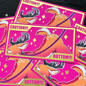 Furry: Caution!!! Top//vers//bottom Stickers - Etsy
