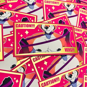 Furry: Caution!!! Top//vers//bottom Stickers - Etsy