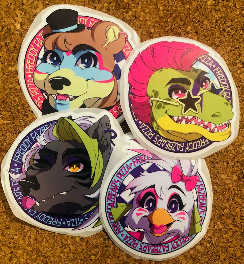 FNAF: Security Breach Glamrock Crew Stickers - Etsy