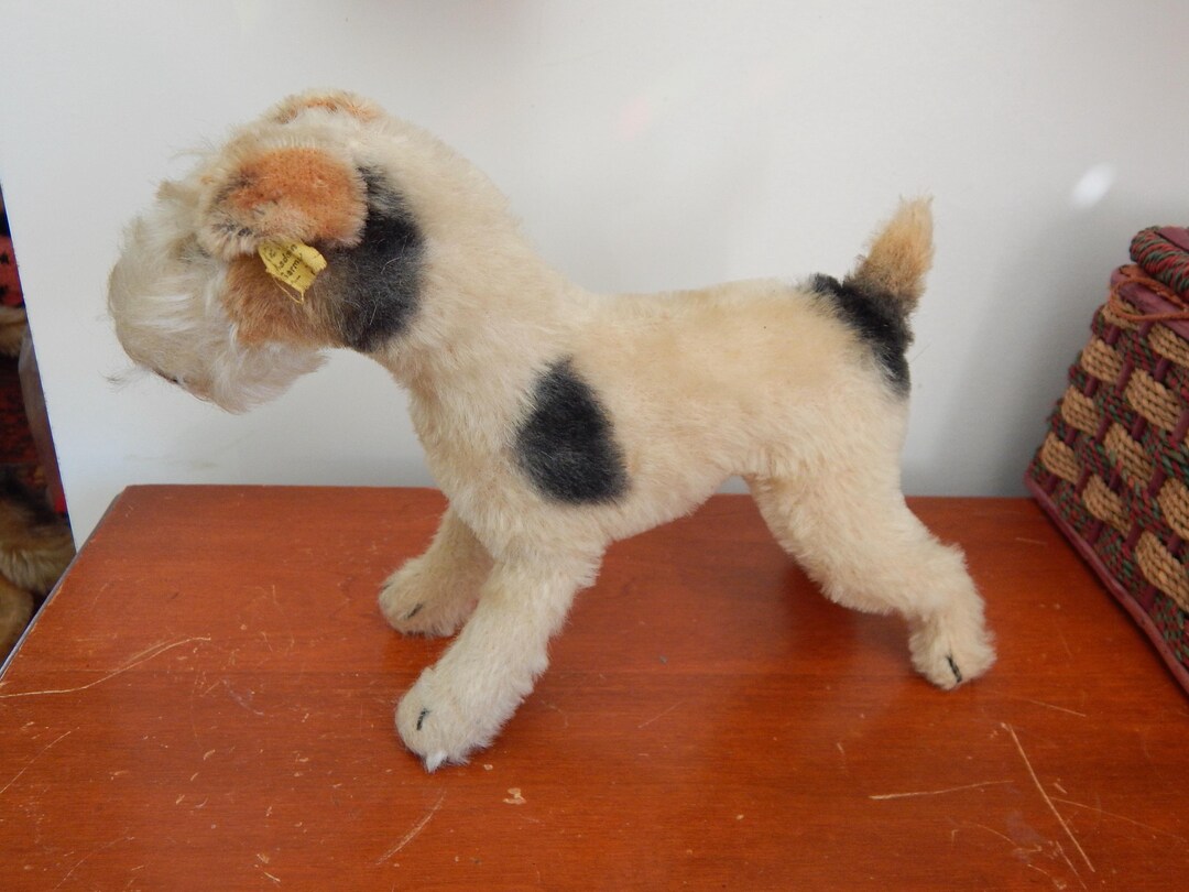 1940s Steiff Small Airedale Dog Stuffed Animal - Steiff Foxy Airedale ...
