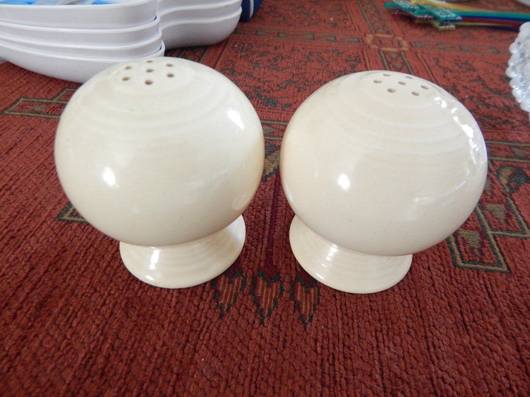 Original 1936 Fiestaware Ivory Salt and Pepper Shakers True Vintage ...