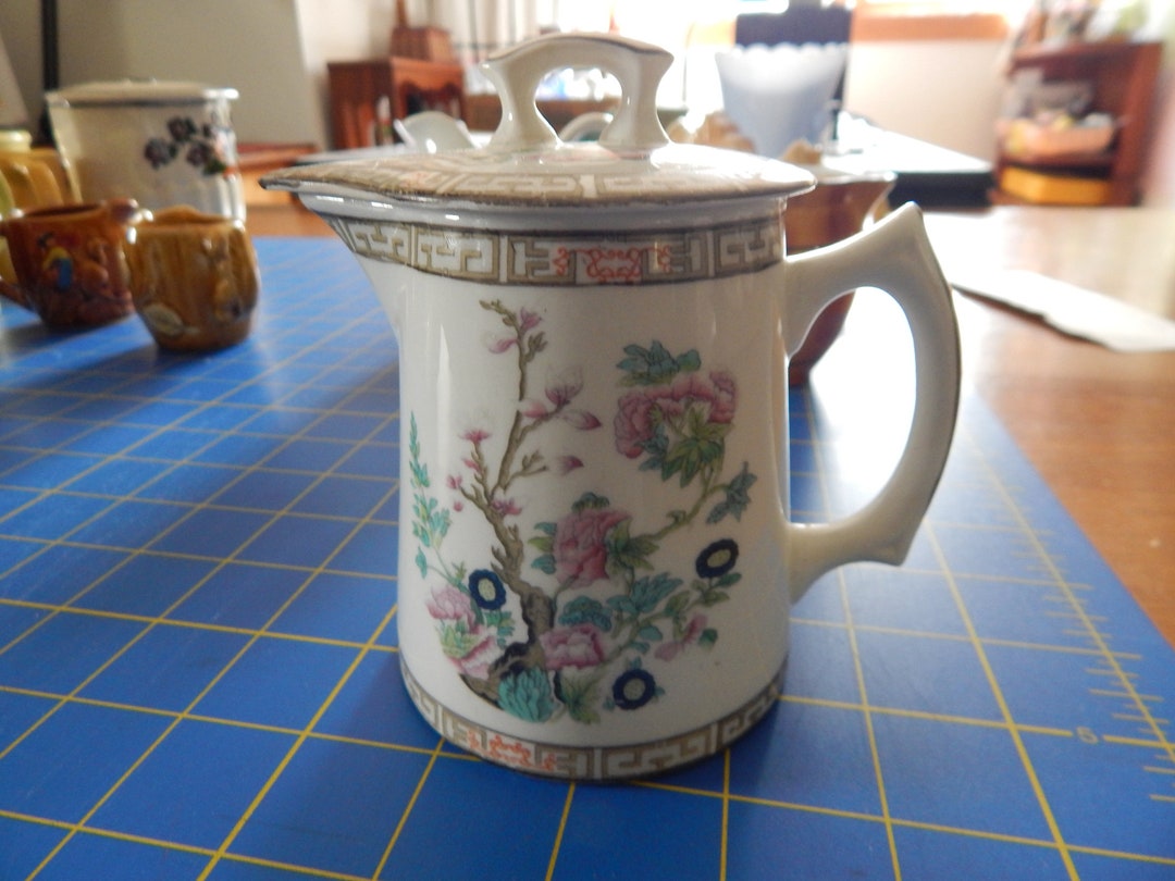 Edwin Knowles China Indian Tree Greek Key Border Lidded Creamer ...