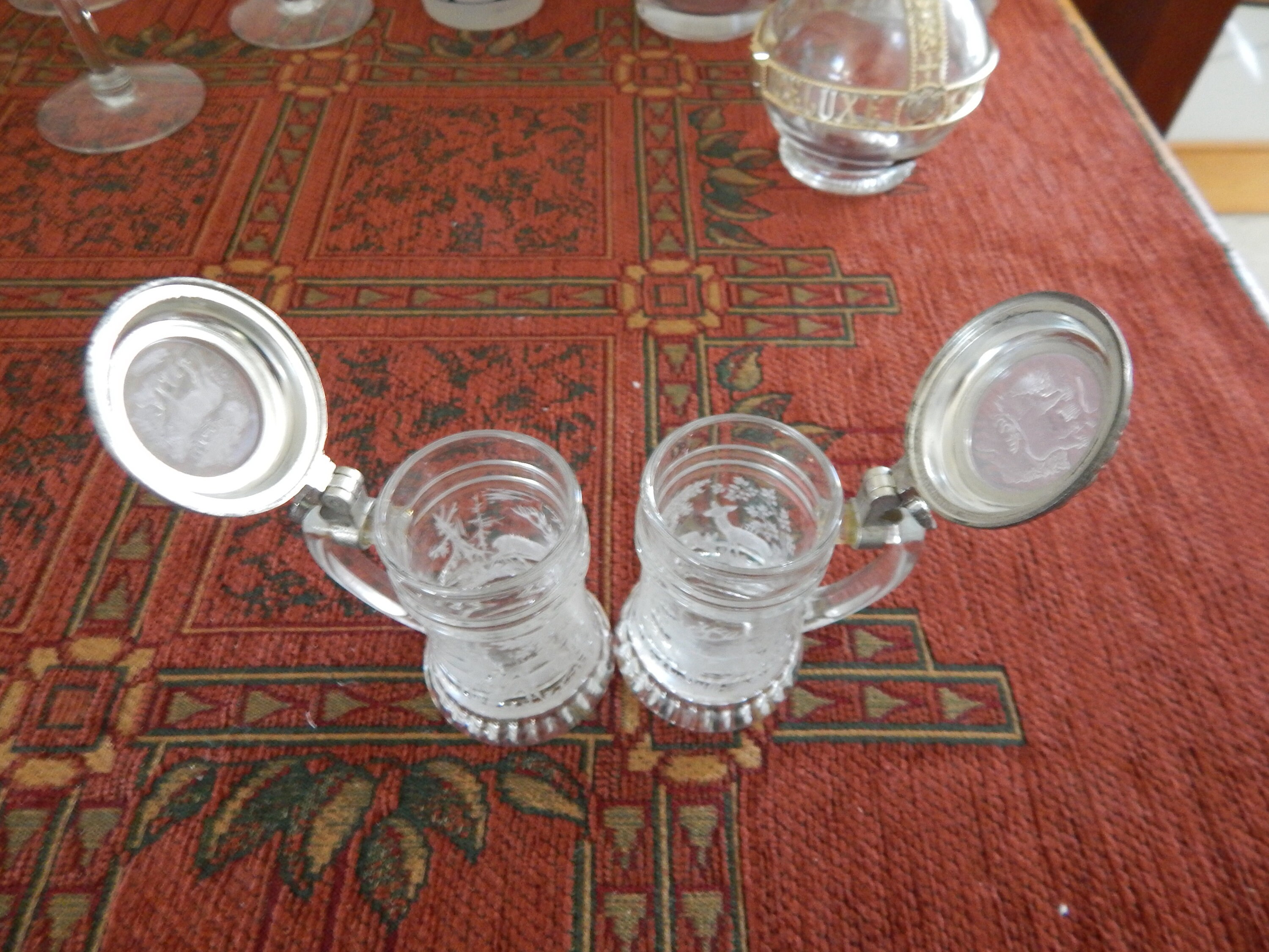 Vintage German Stein Shot Glass Set of 2 Original BMF - Etsy