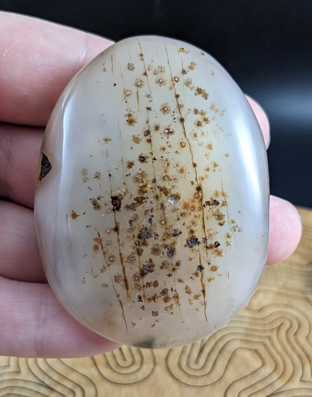 Dendritic Agate Palm Stone, Dendritic Agate, Polished Palm Stone ...