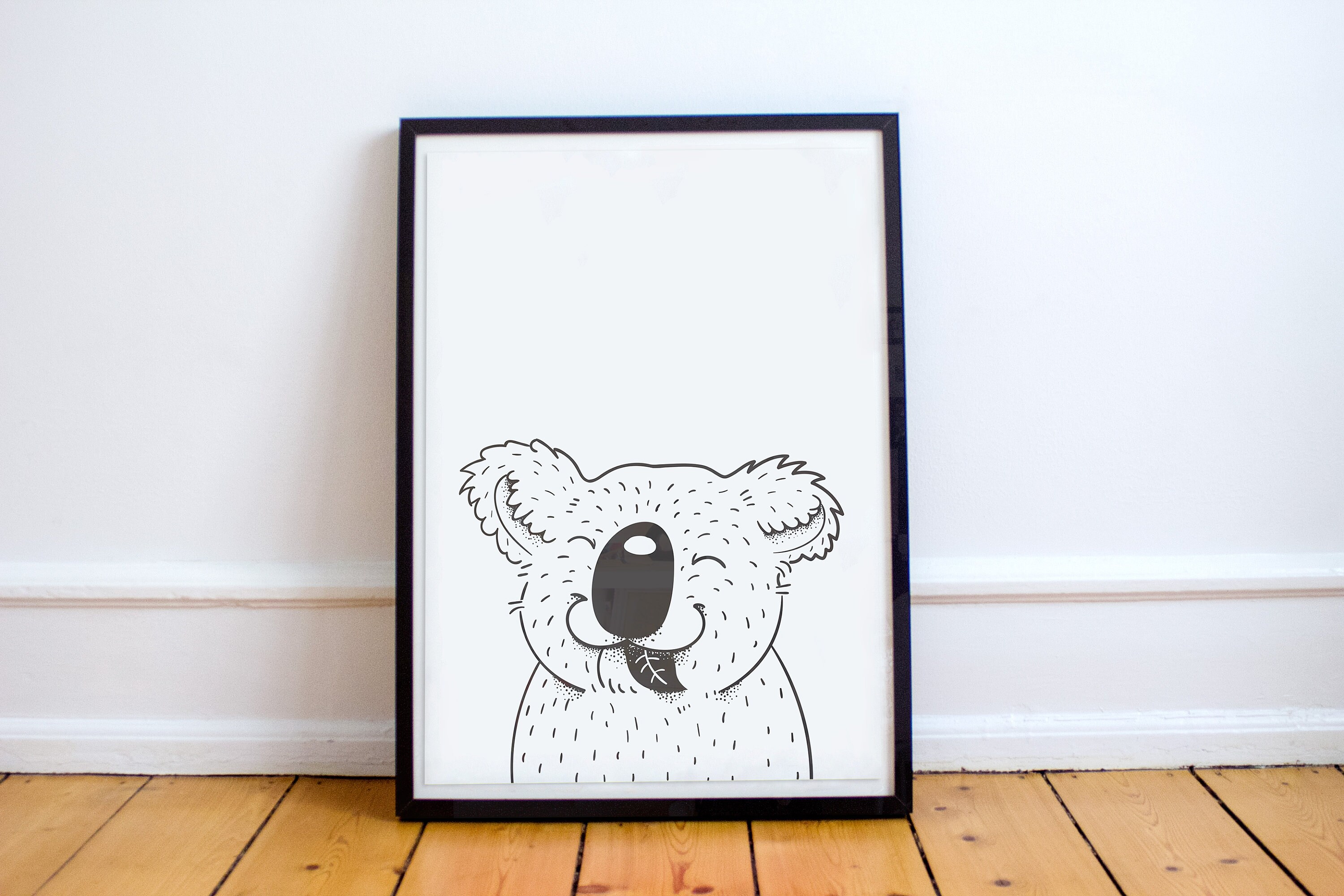 Koala Illustration Print Cute Nursery Decor Printable Wall - Etsy
