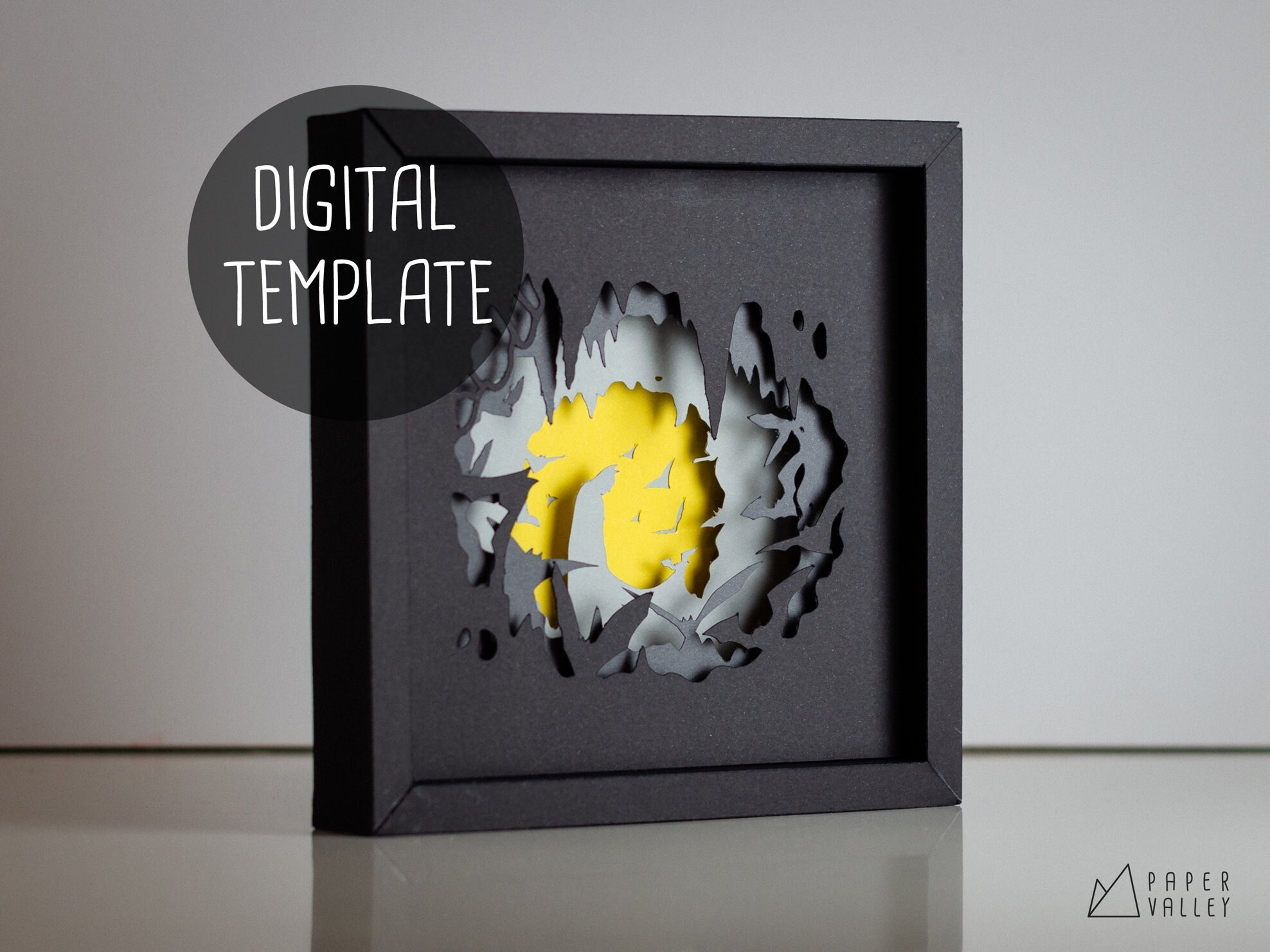 Batman papercut DIY frame included Digital PDF Template SVG | Etsy