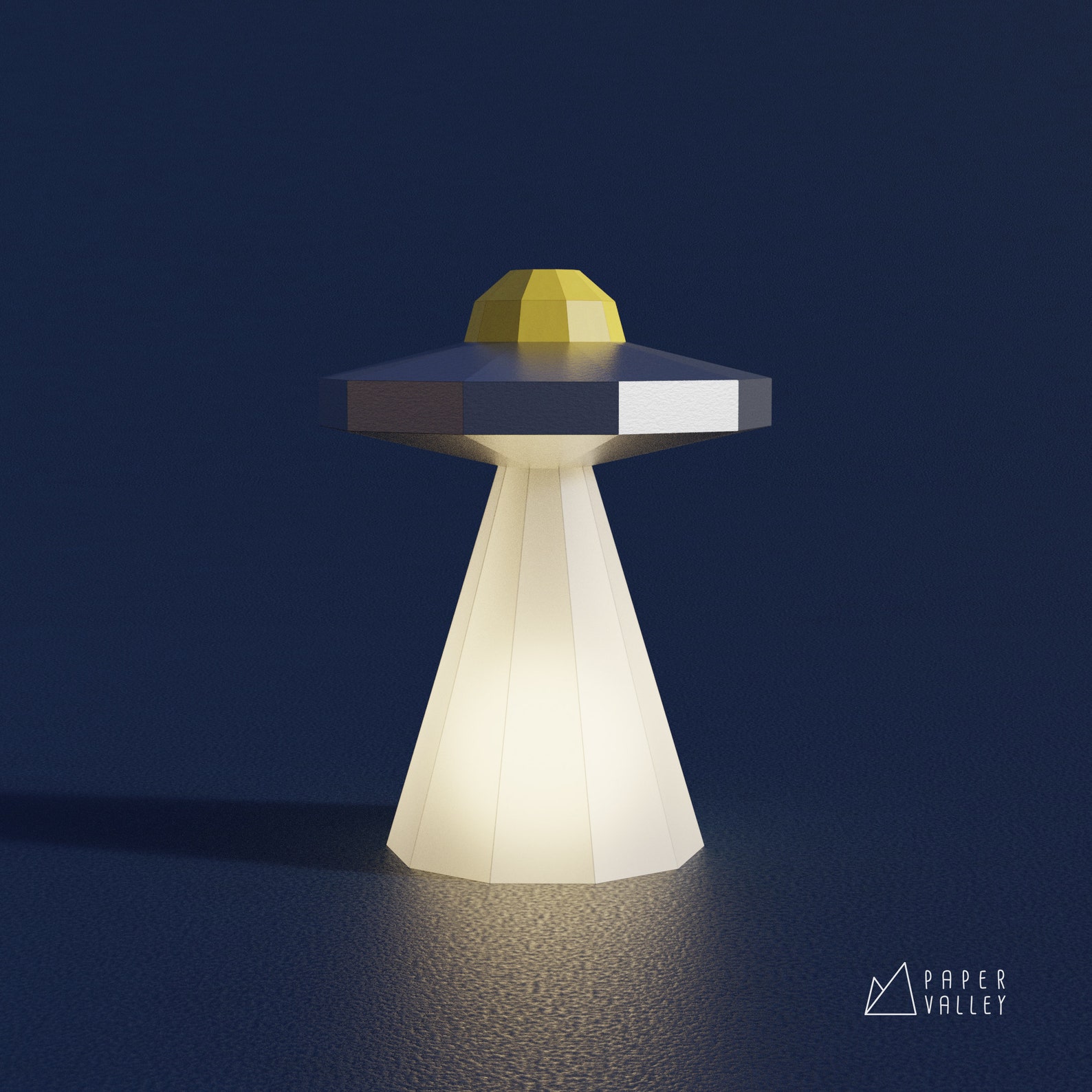 UFO Papercraft Alien spaceship lamp Space DIY Home Decor | Etsy