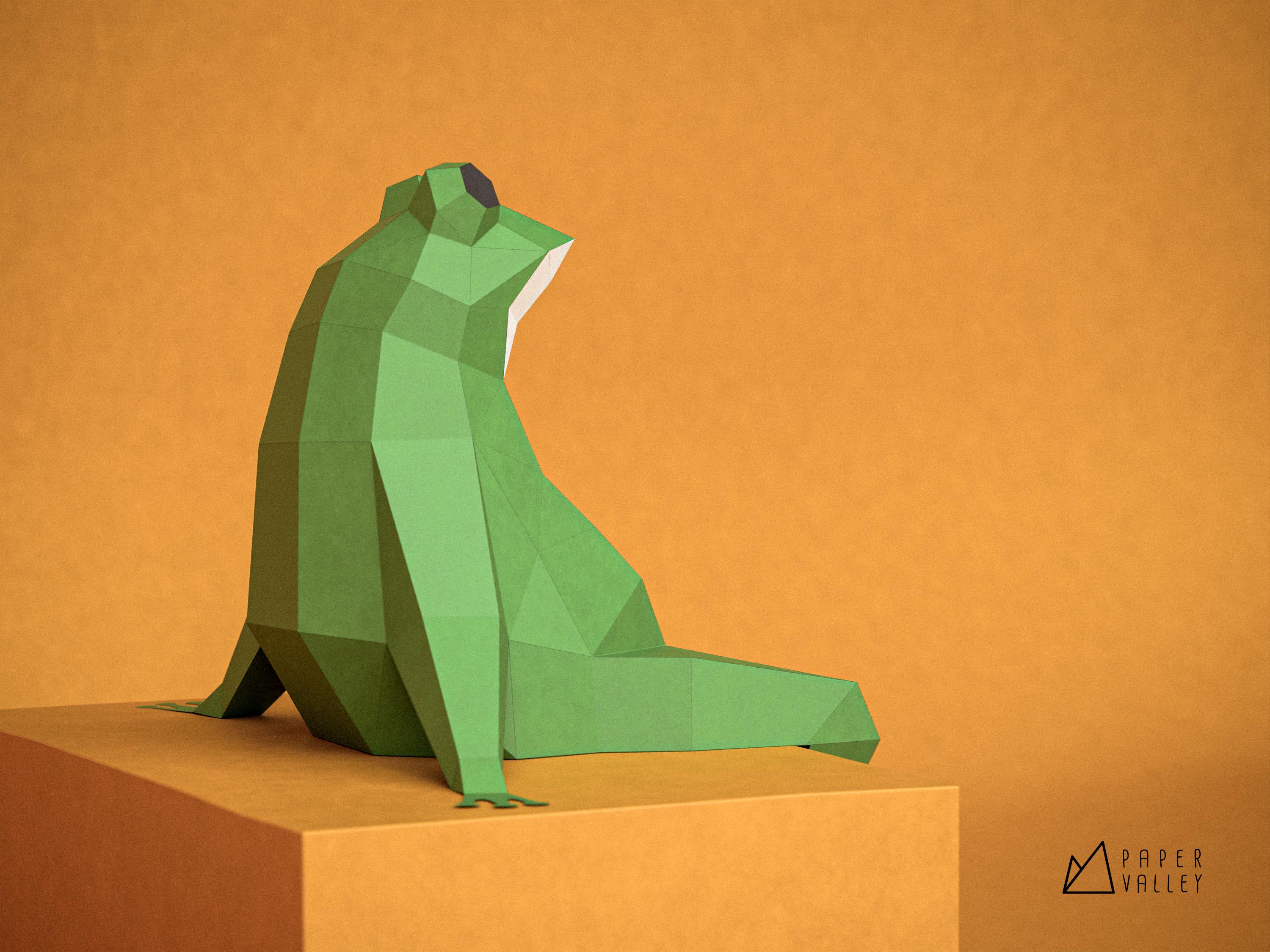Frog Papercraft Template - Printable PDF - Etsy