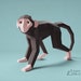 Monkey Papercraft, DIY Home Decor, Paper Animal Sculpture, Handmade ...