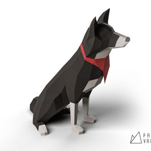 Border Collie Papercraft, DIY Home Decor, Paper Animal Sculpture ...