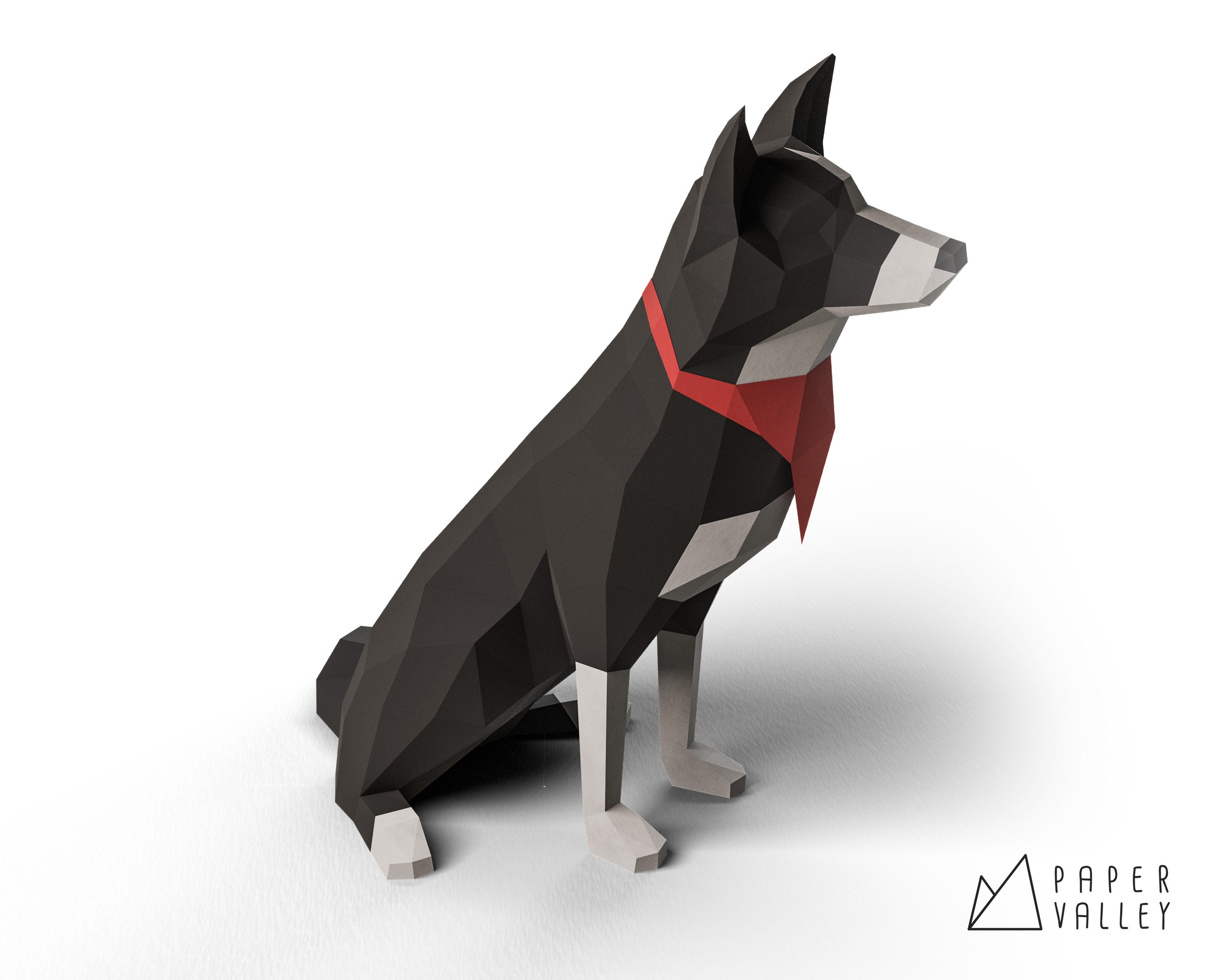 Border Collie Papercraft DIY Home Decor Paper Animal - Etsy
