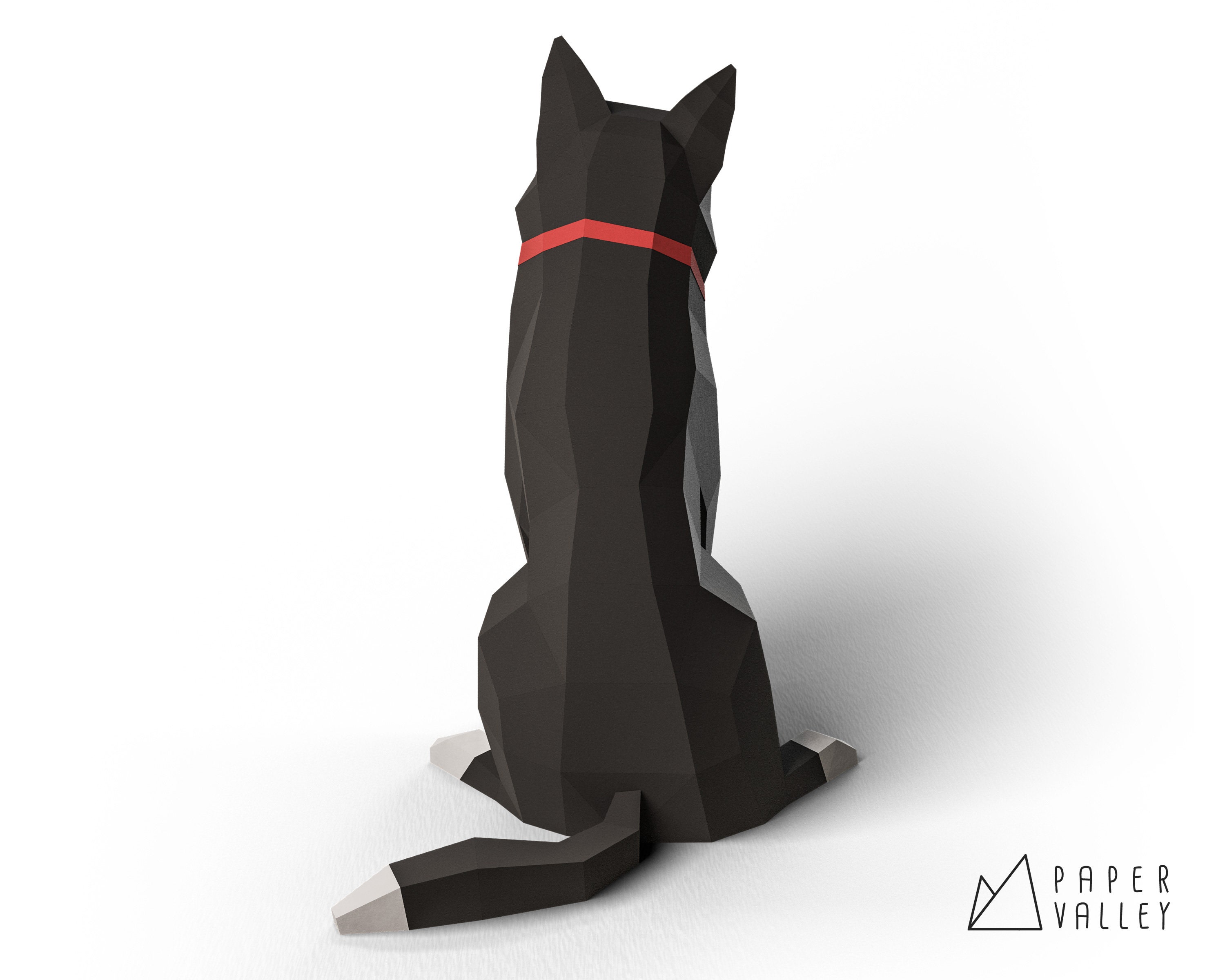 Border Collie Papercraft DIY Home Decor Paper Animal - Etsy