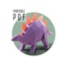 Stegosaurus Papercraft, Dinosaur DIY Home Decor, Paper Animal Sculpture ...