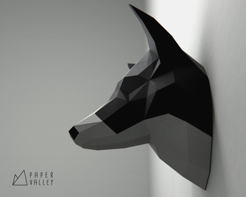 Border Collie Trophy Head Papercraft DIY Home Decor Paper | Etsy