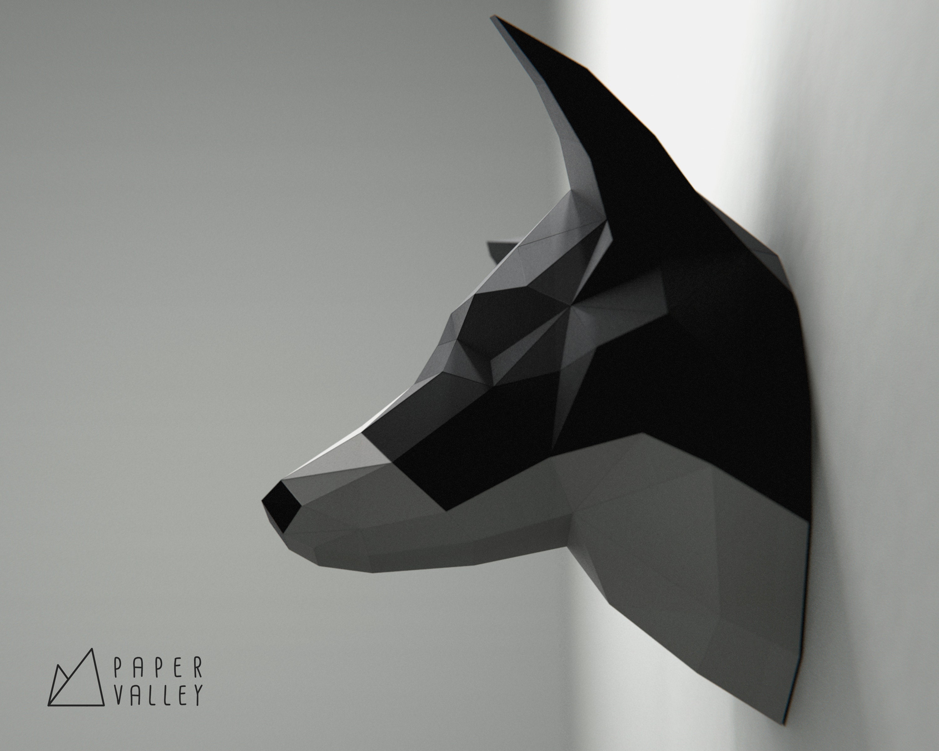 Border Collie Trophy Head Papercraft DIY Home Decor Paper | Etsy