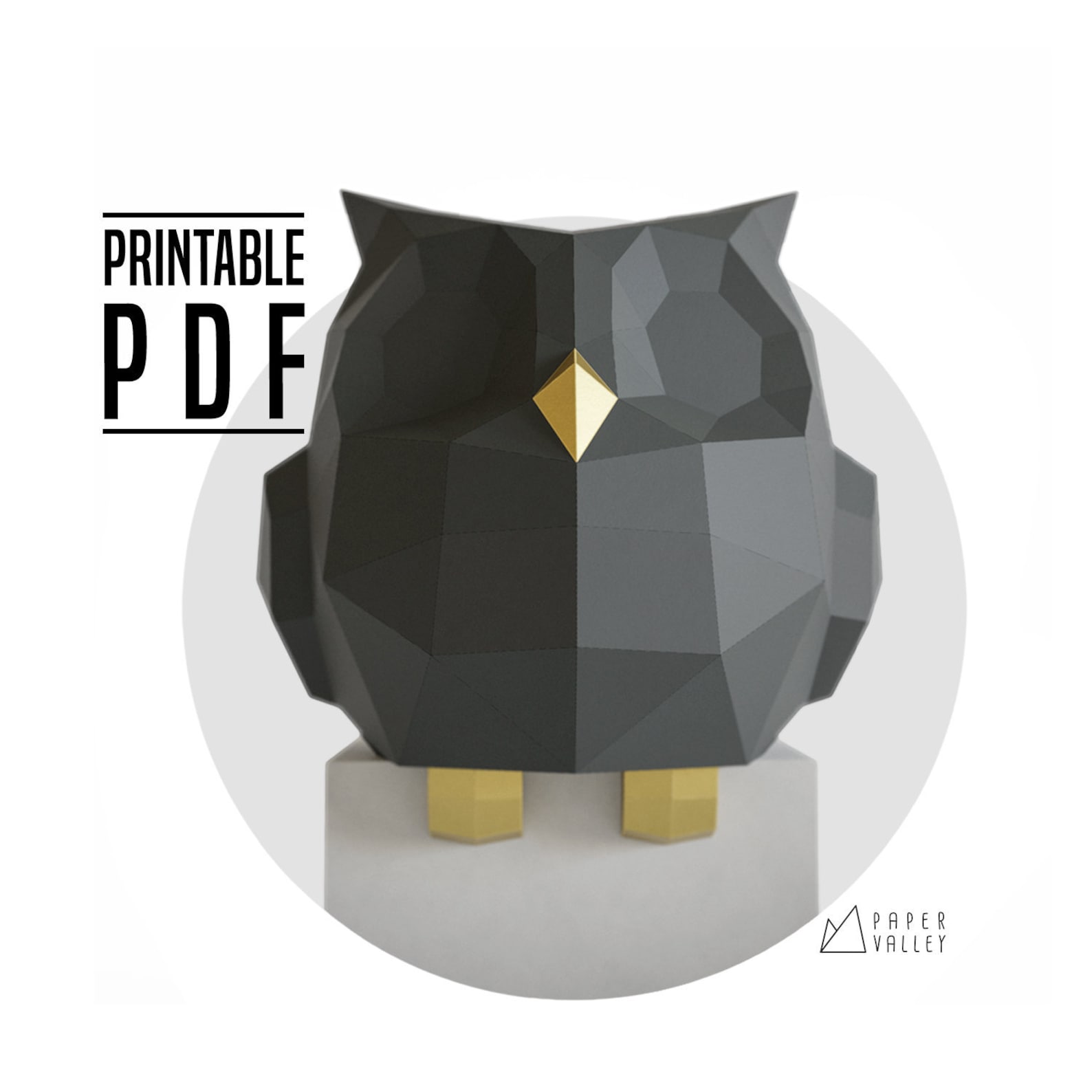 Owl Papercraft, DIY Nursery Decoration, Bird Lover Home Decor, Paper ...