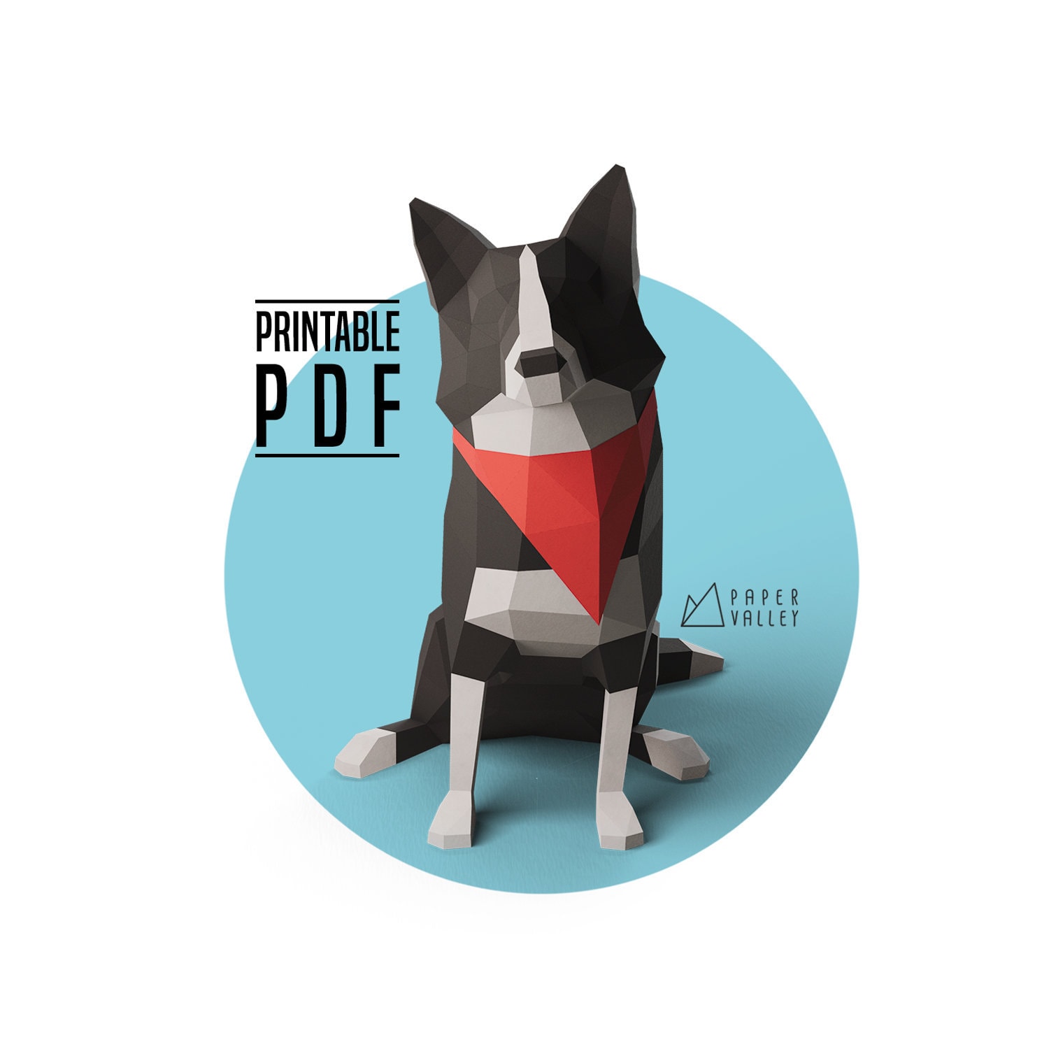 Border Collie Papercraft, DIY Home Decor, Paper Animal Sculpture ...