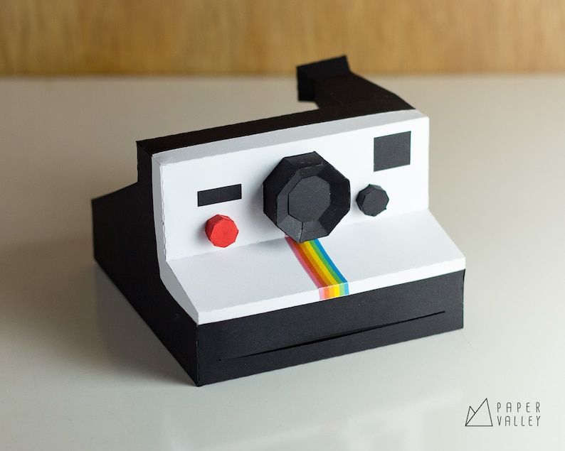 Polaroid Papercraft DIY, Printable Template PDF, Vintage Camera Decor ...