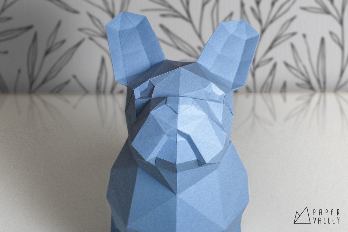 French Bulldog Papercraft Paper Bulldog DIY Paper Dog Home - Etsy Nederland