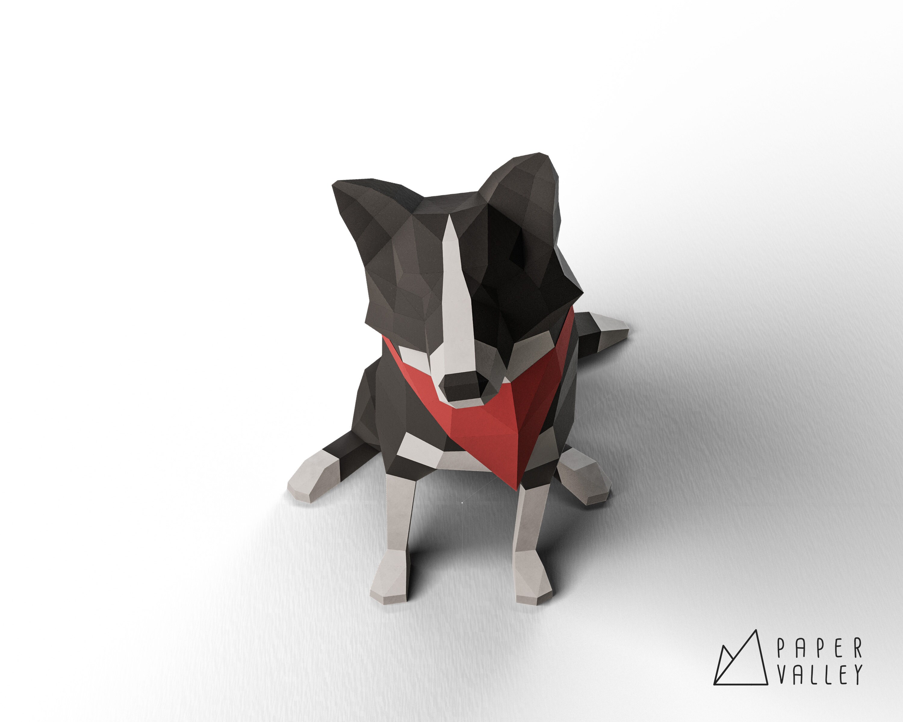 Border Collie Papercraft, DIY Home Decor, Paper Animal Sculpture ...
