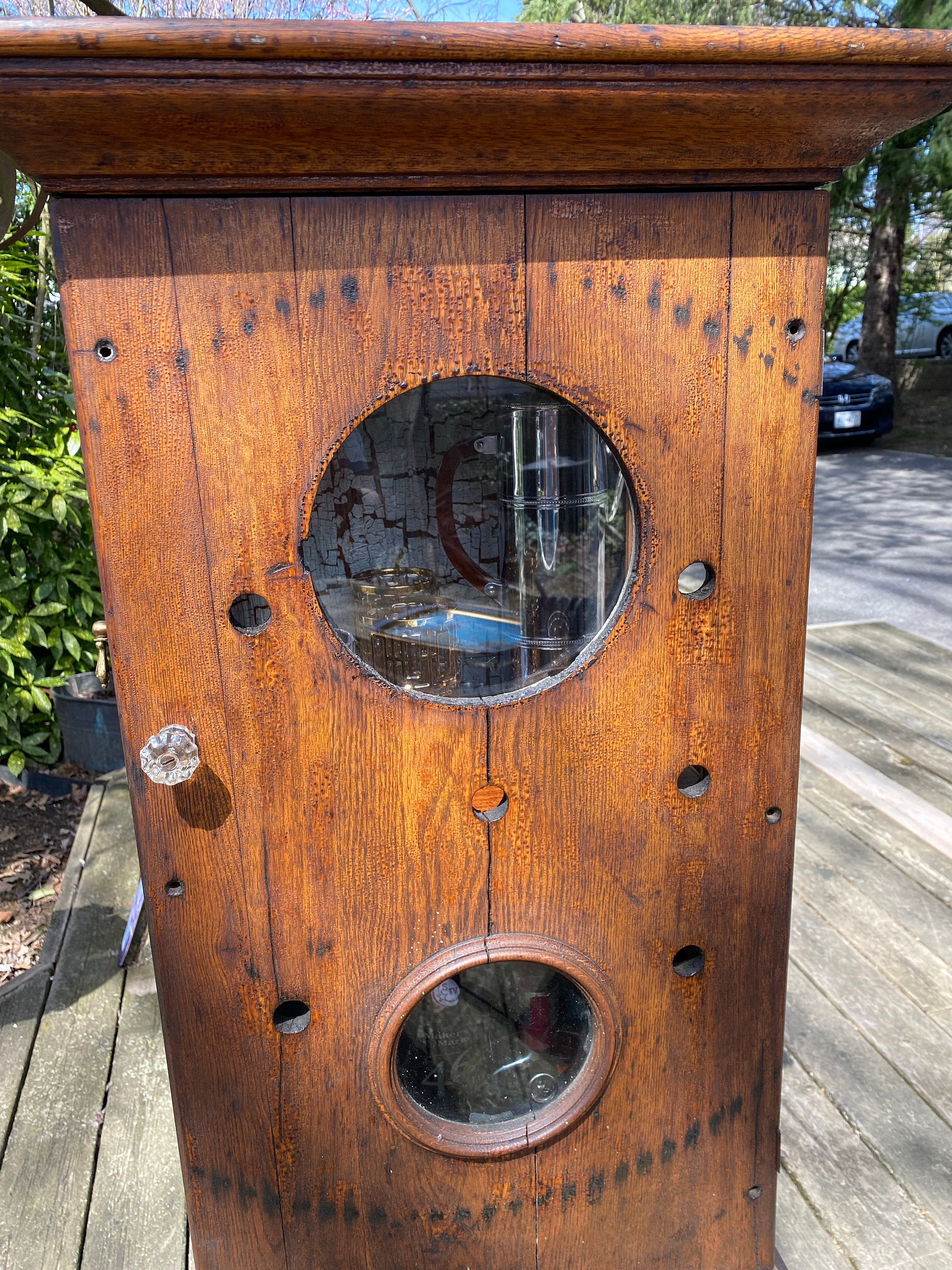 Vintage Upcycled Industrial Clock Cabinet Bar Store Display Case - Etsy