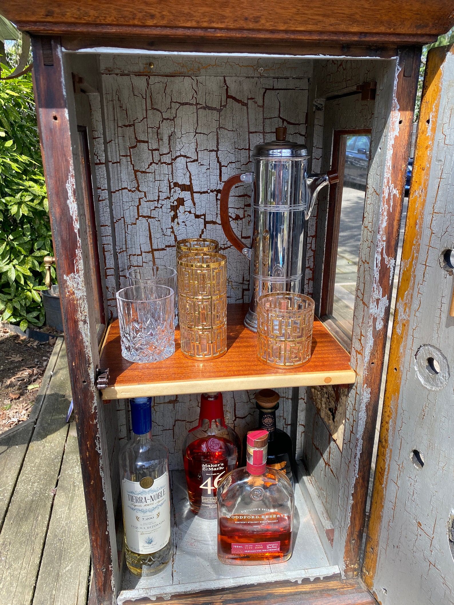Vintage Upcycled Industrial Clock Cabinet Bar Store Display Case - Etsy