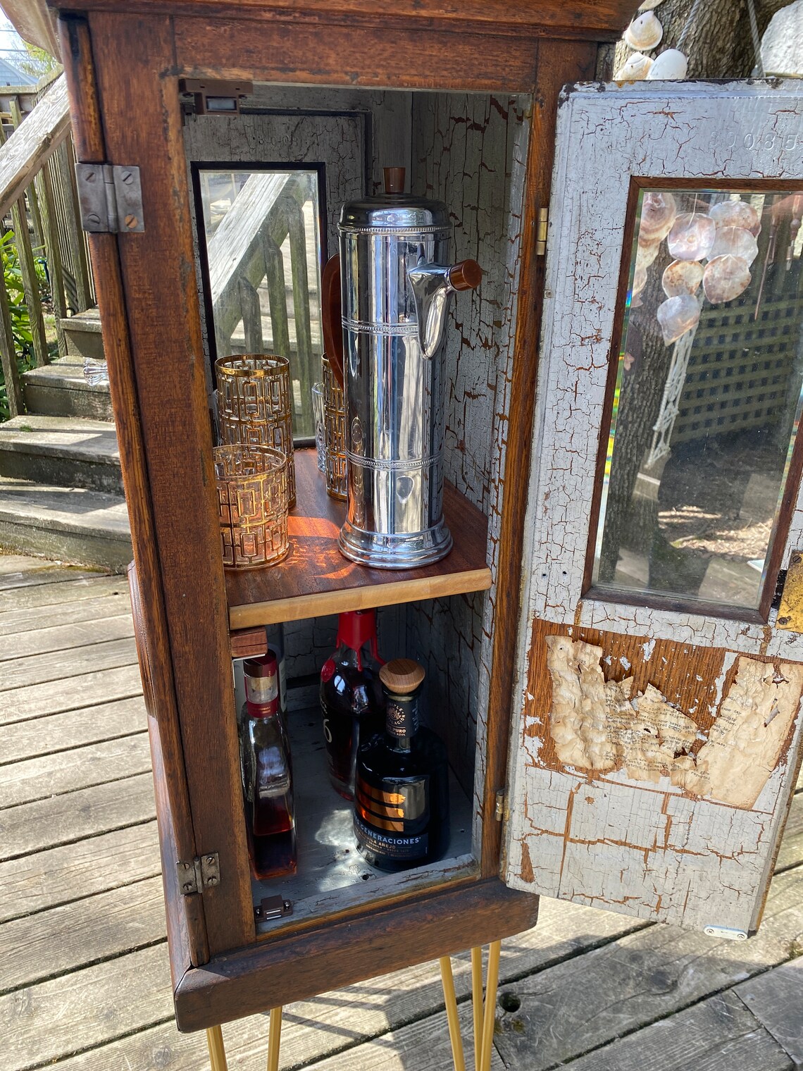 Vintage Upcycled Industrial Clock Cabinet Bar Store Display Case - Etsy