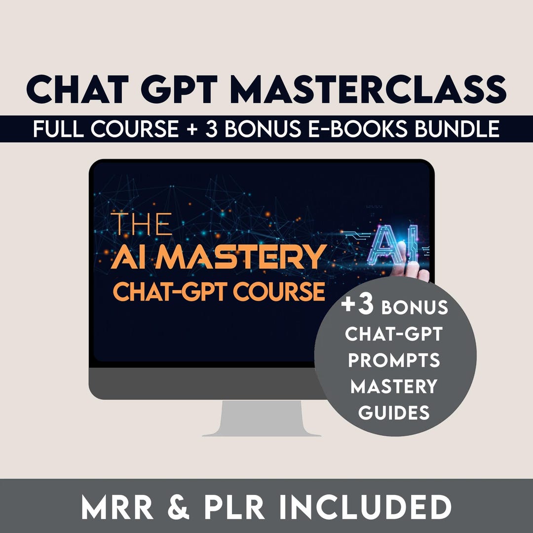Chat GPT Prompts Mastery Course for Best AI Results + 3 Bonus Chat Gpt ...
