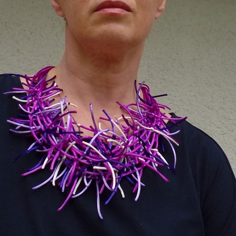 Purple Necklace - Etsy
