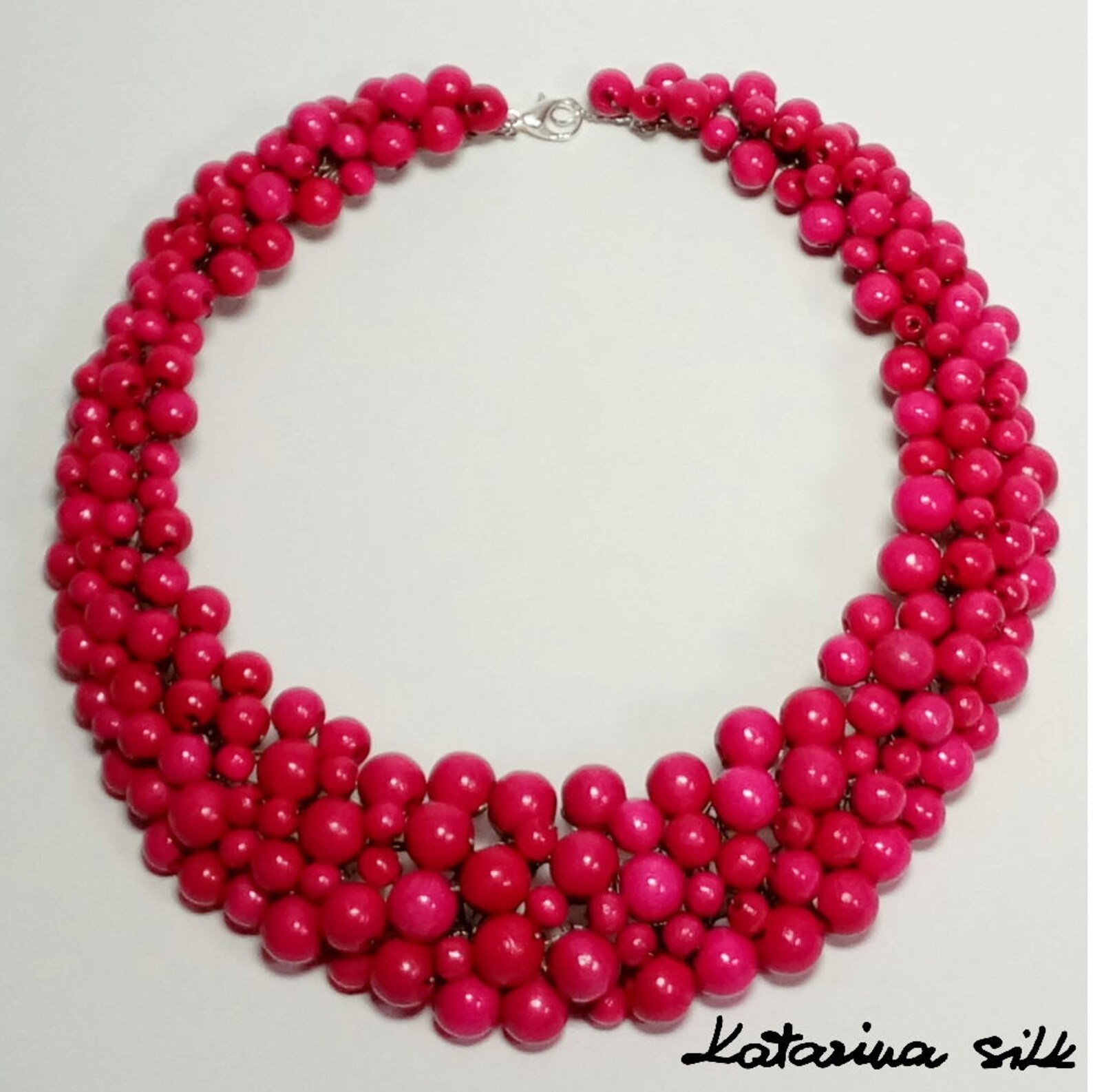 CHARM NECKLACE, Elegant Magenta Color Necklace for Women Gift Very ...