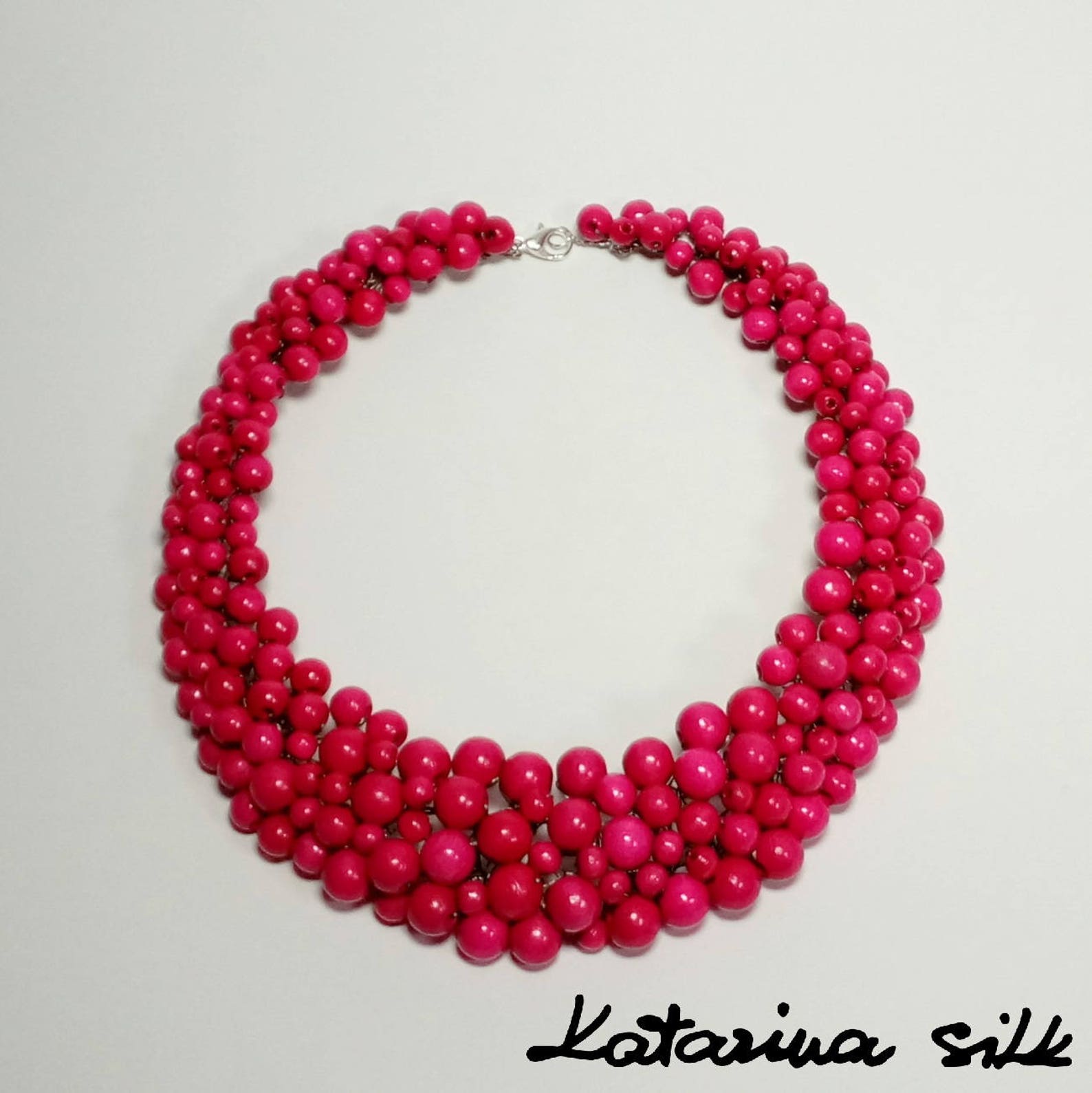 CHARM NECKLACE, Elegant Magenta Color Necklace for Women Gift Very ...