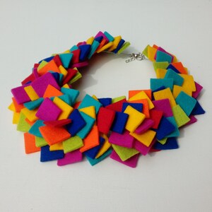 Unique Chunky Necklace Colorful Statement Jewelry Gift - Etsy UK