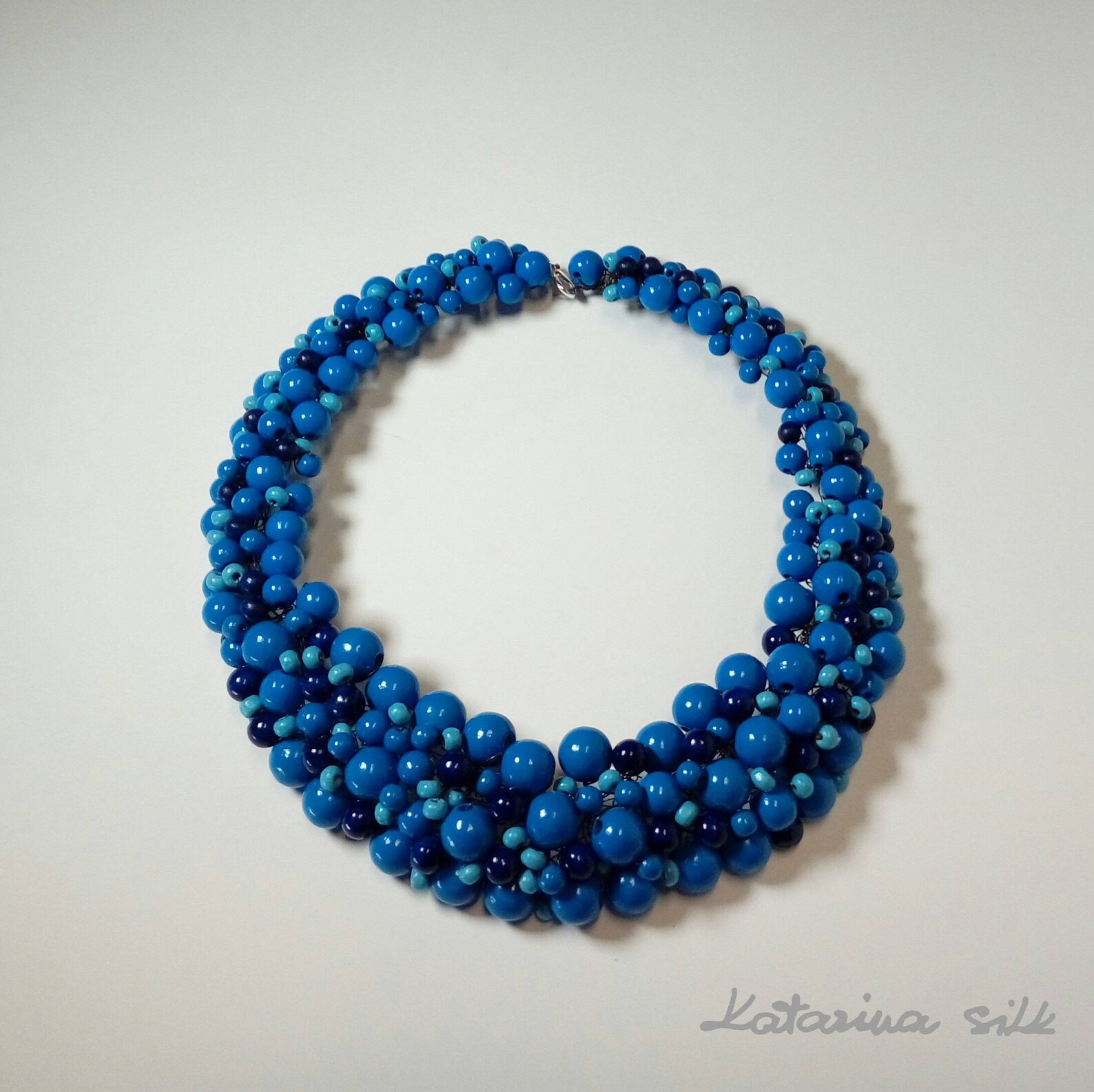 Blue Necklace for Woman Statement Necklace for Mom Gift - Etsy