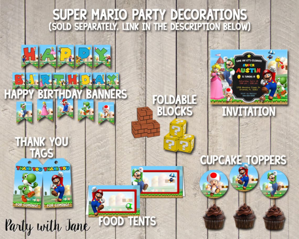 Large Super Mario Blocks Foldable Printable Brick Block - Etsy