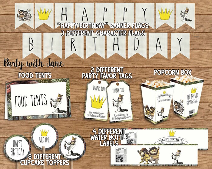 Where The Wild Things Are Party Decoration Pack Kit Happy | Etsy