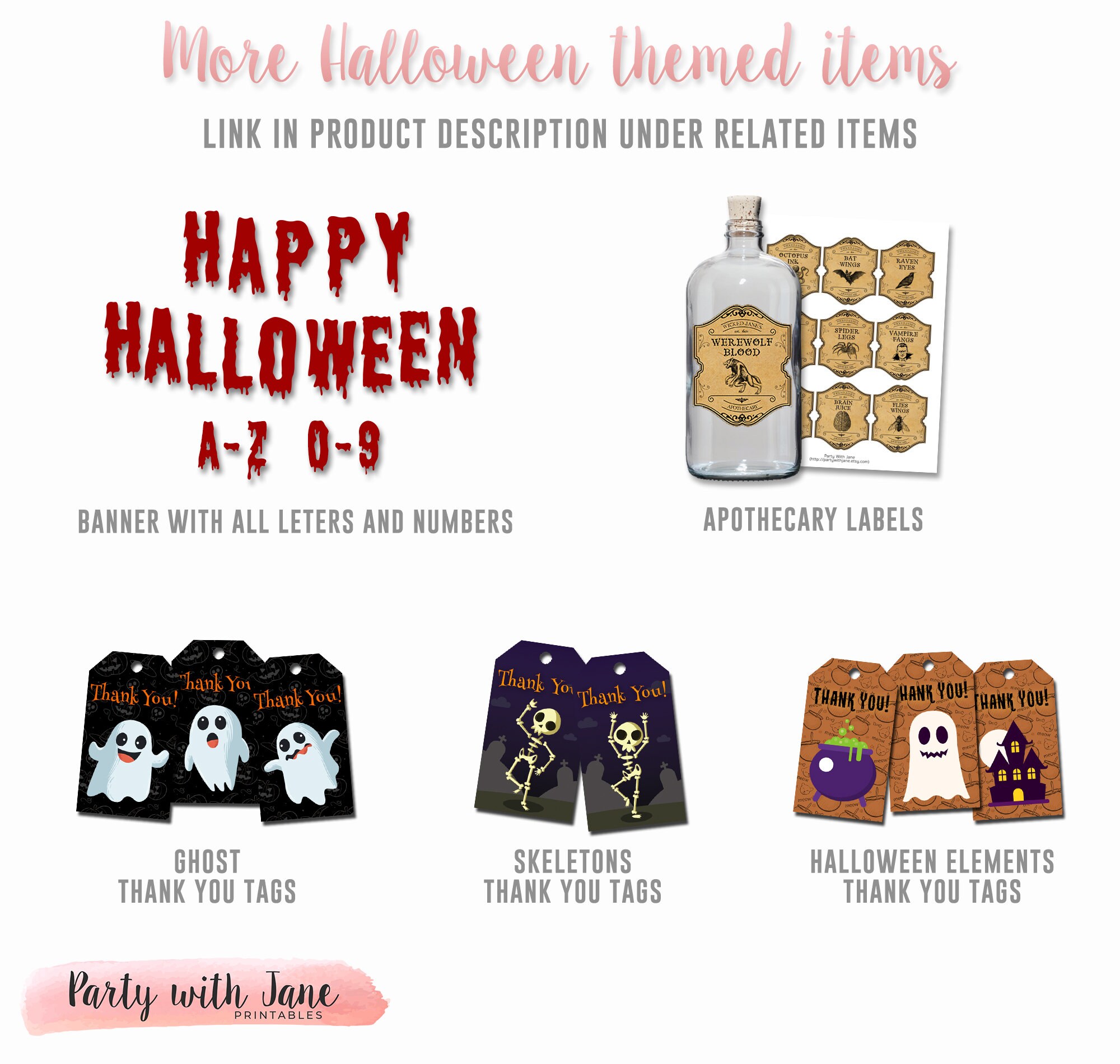 Halloween Apothecary Potions Labels Printable Vintage Jar | Etsy