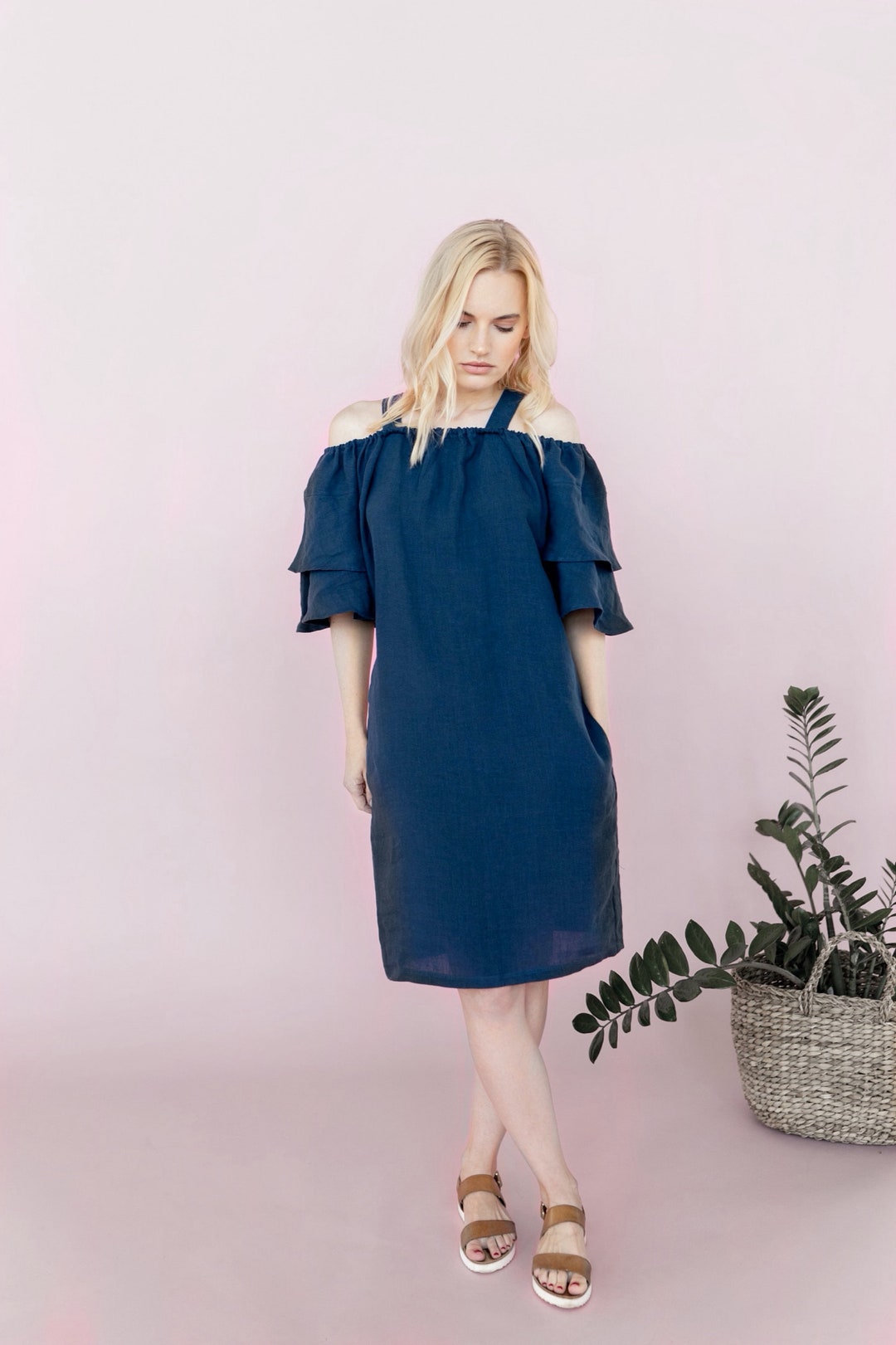 Linen Dress Summer Dress Linen Summer Dress Dress With - Etsy