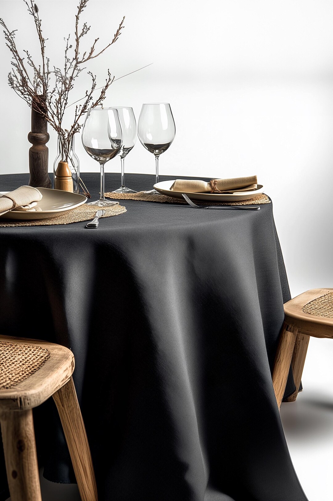 Natural Oval Linen Table Cloth, Large Tablecloth, Washed Soft Linen ...