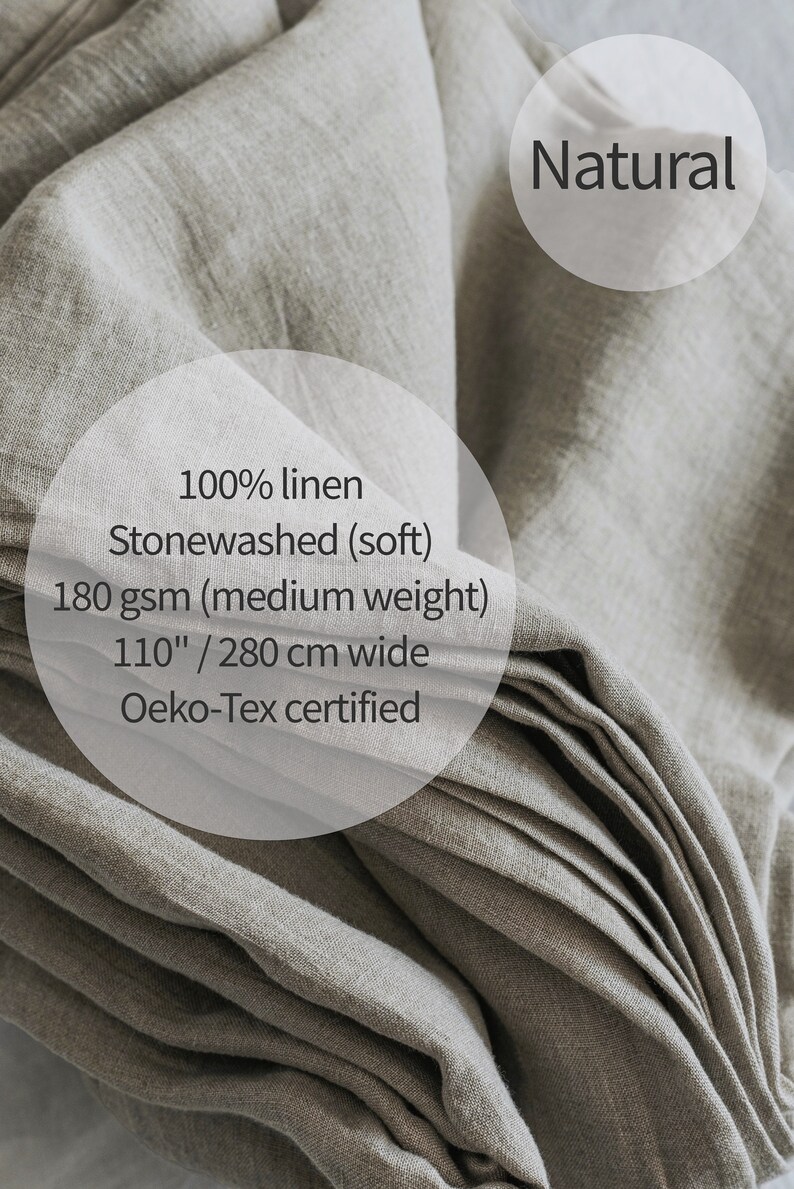 Extra Wide Linen Fabric Stonewashed Linen 110 Inches 280 - Etsy