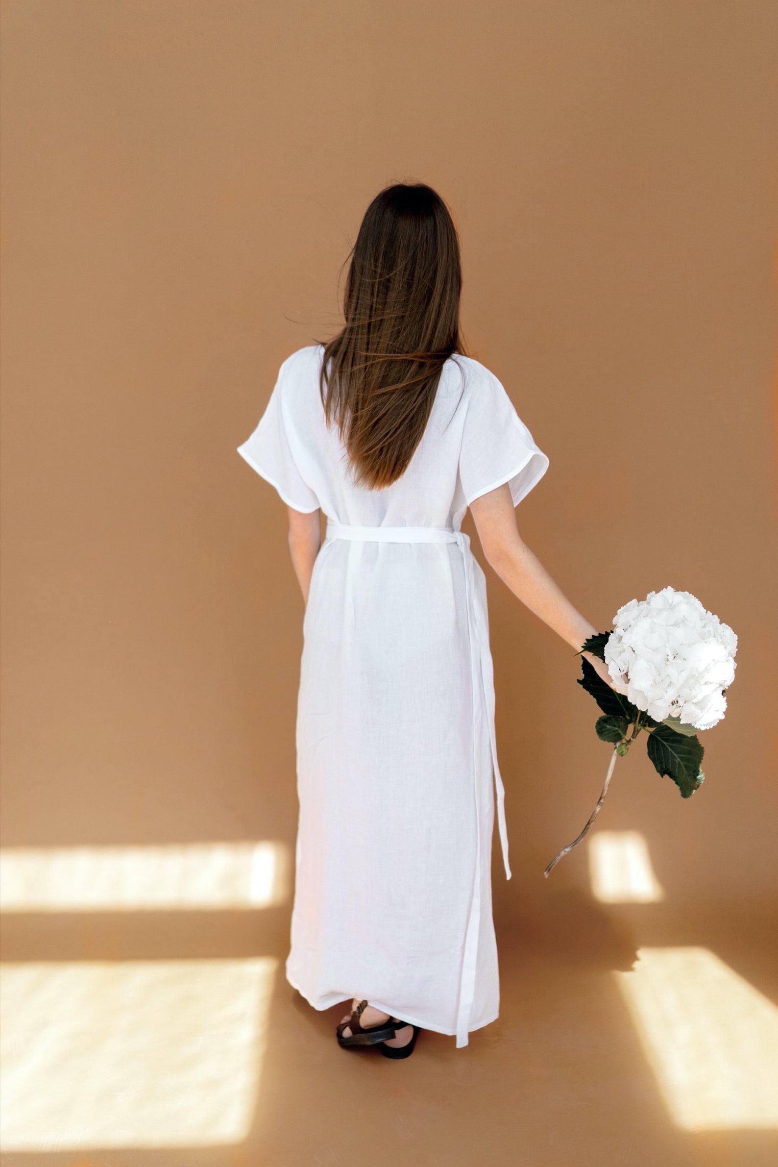 Linen Wrap Dress Linen Maxi Dress Long Linen Dress Dress - Etsy