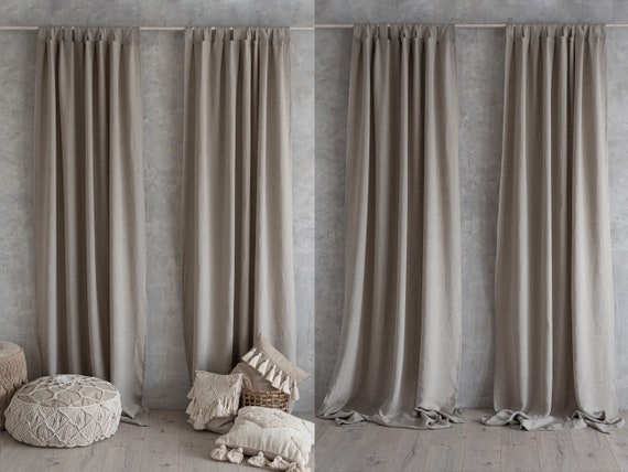 Linen Curtains Extra Large Curtains Custom Curtains Long - Etsy