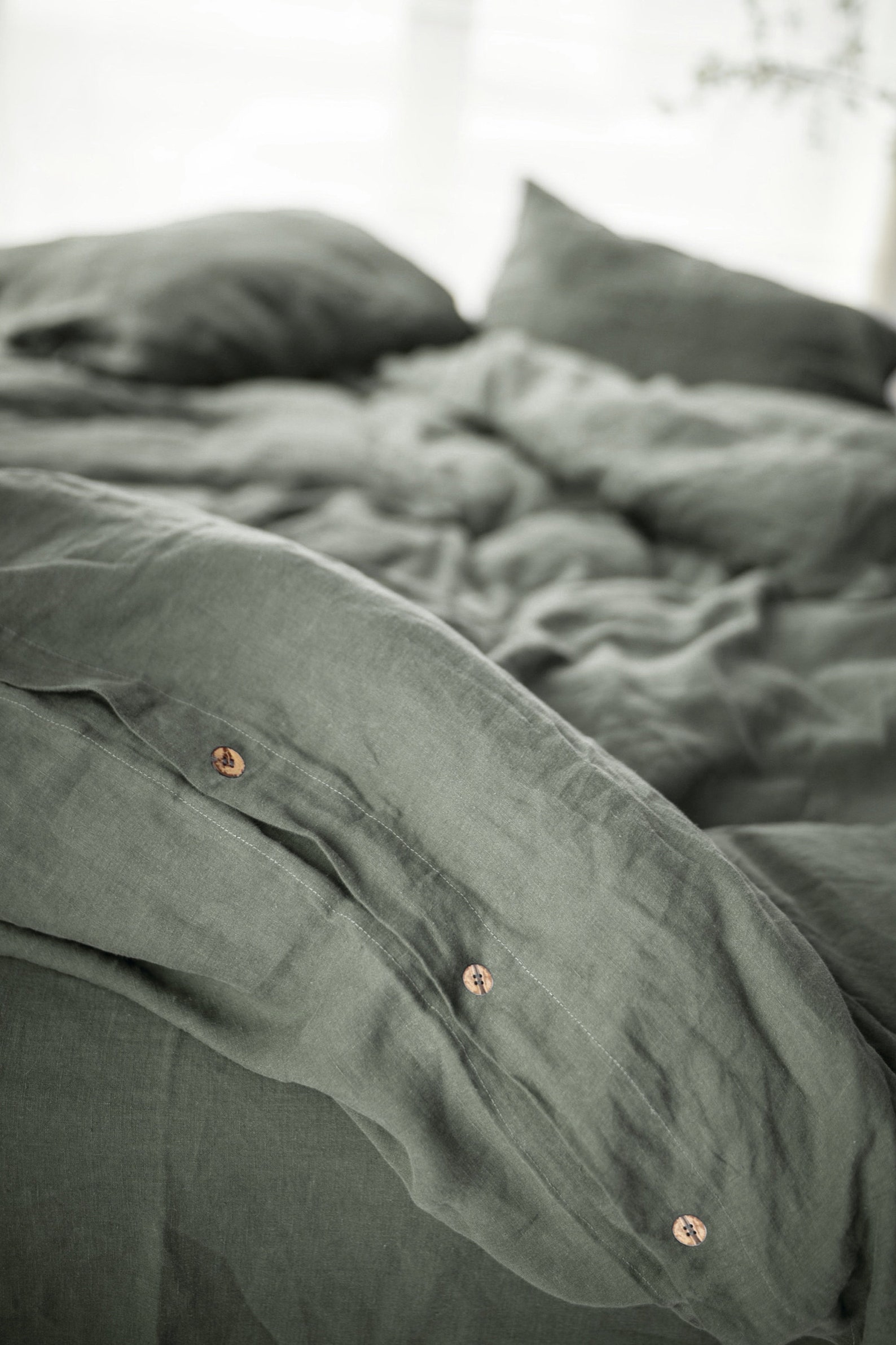 Linen Duvet Cover, Blanket Cover, Button Duvet Cover, Custom Duvet ...