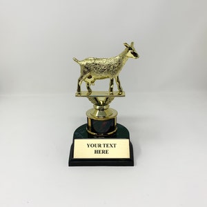 Goat Award Trophy Greatest of All Time, G.O.A.T Trophy, 6.5 “ Tall Free ...