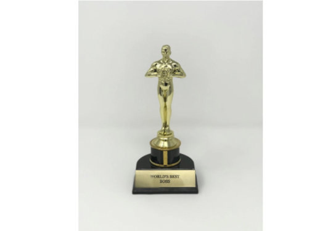 World's Best Boss, Personalized Icon Style Award, Office Christmas ...