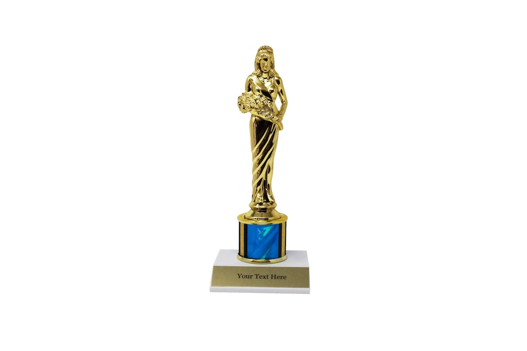 Trophy, Beauty Queen Award Trophy, 9" Beauty Pageant Custom Trophy ...