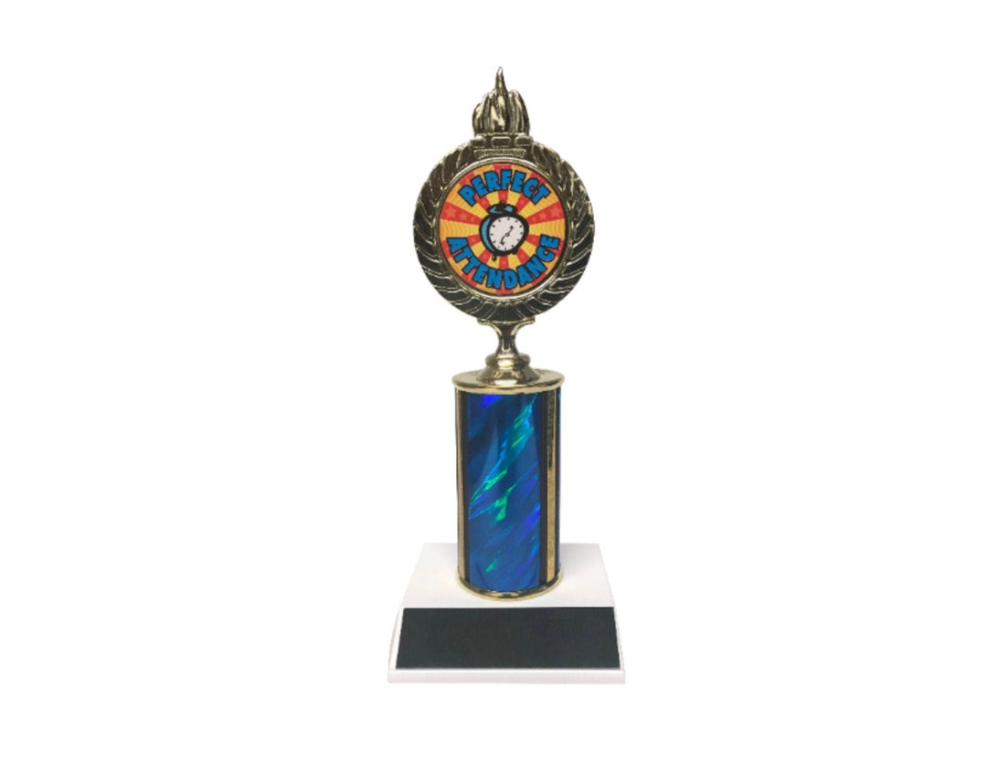 Perfect Attendance Trophy Awards 9" School Academic Education Sports ...