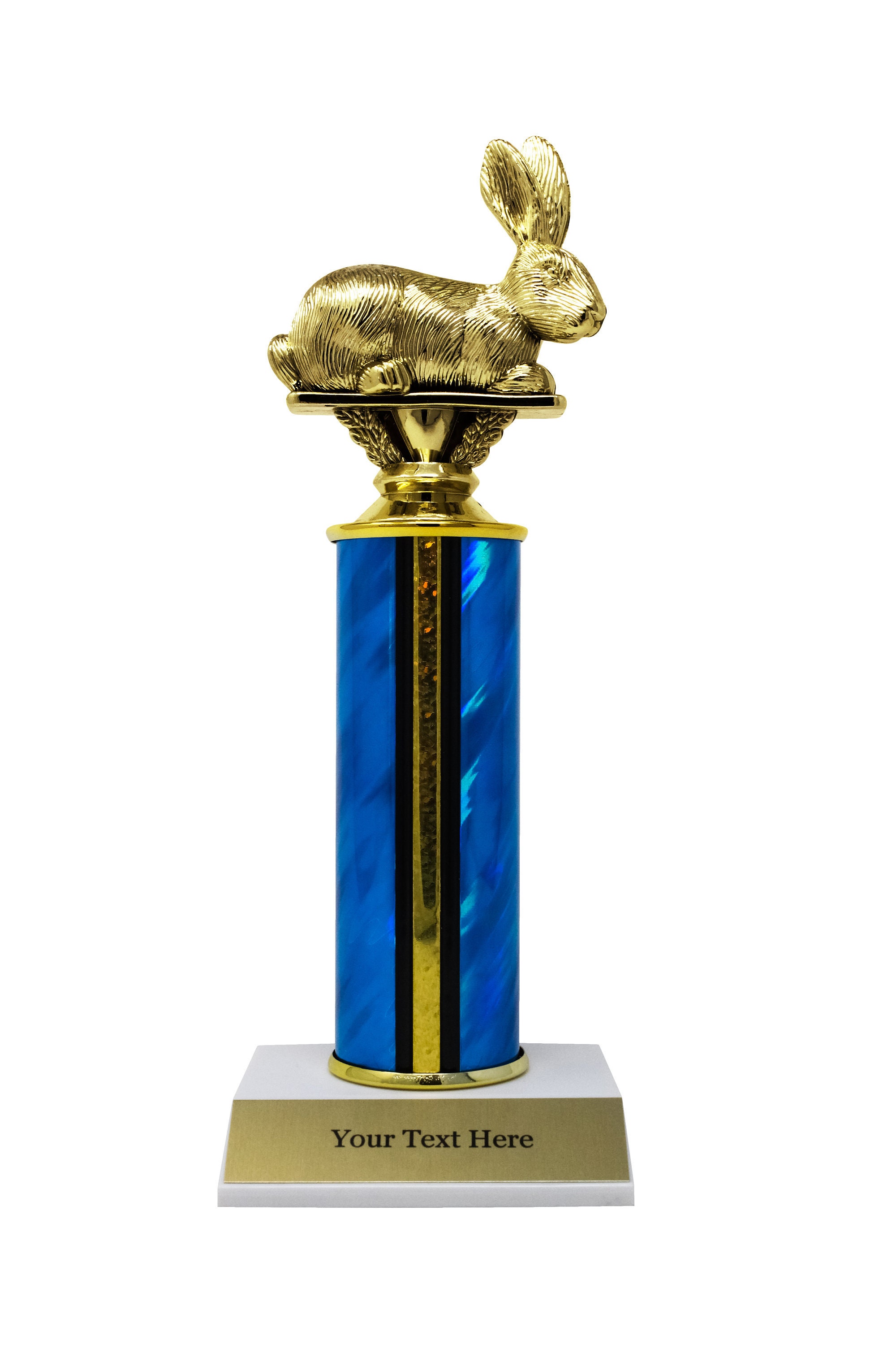 Bunny Award Trophy 9" Tall Free Customization Rabbit Trophies Custom ...